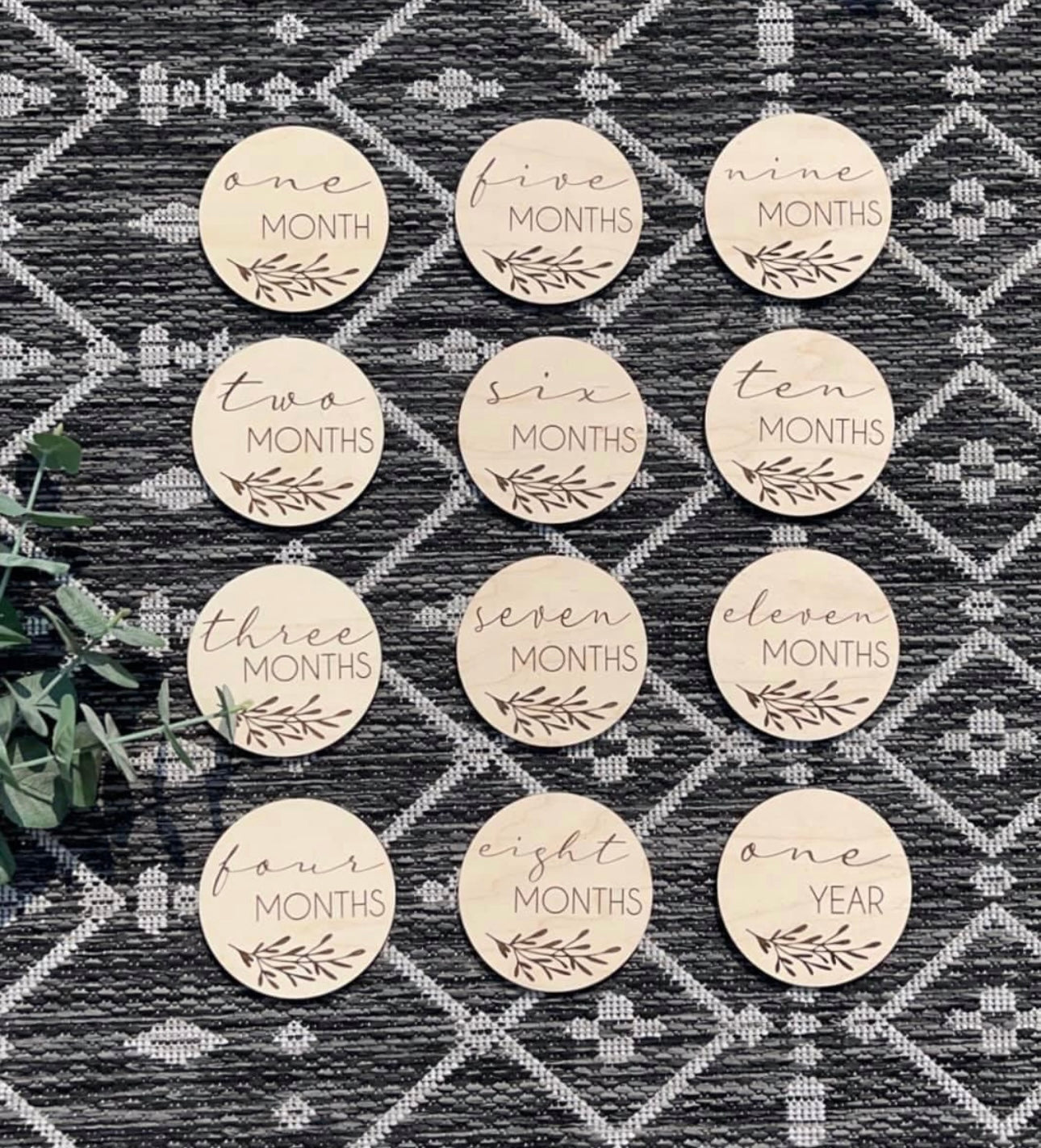 Baby Monthly Milestone Rounds – Midwest Design Co.